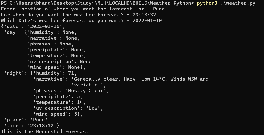 Weather Forecast | Devpost