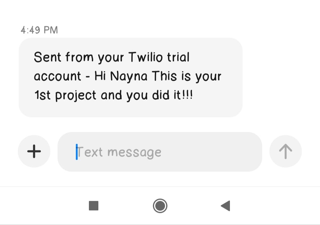 Send a message using Twilio | Devpost