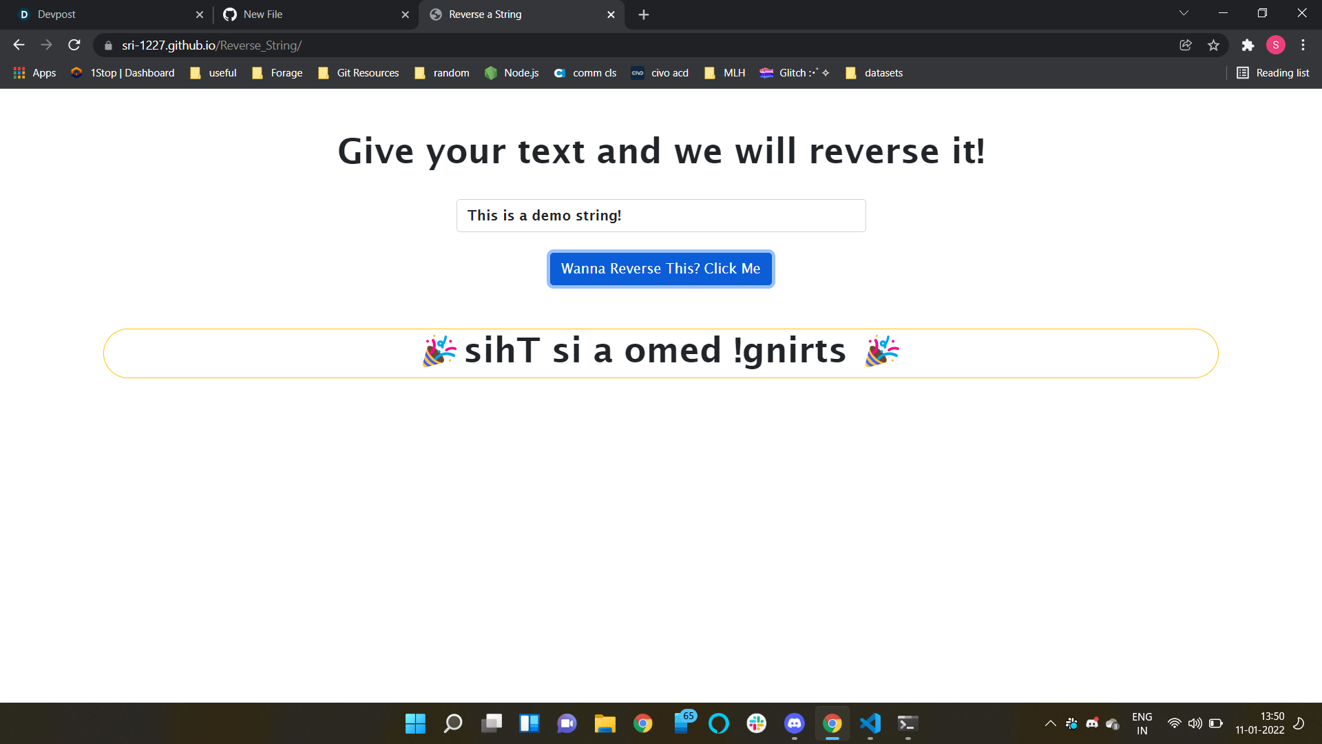 I'm a String. Reverse Me! | Devpost