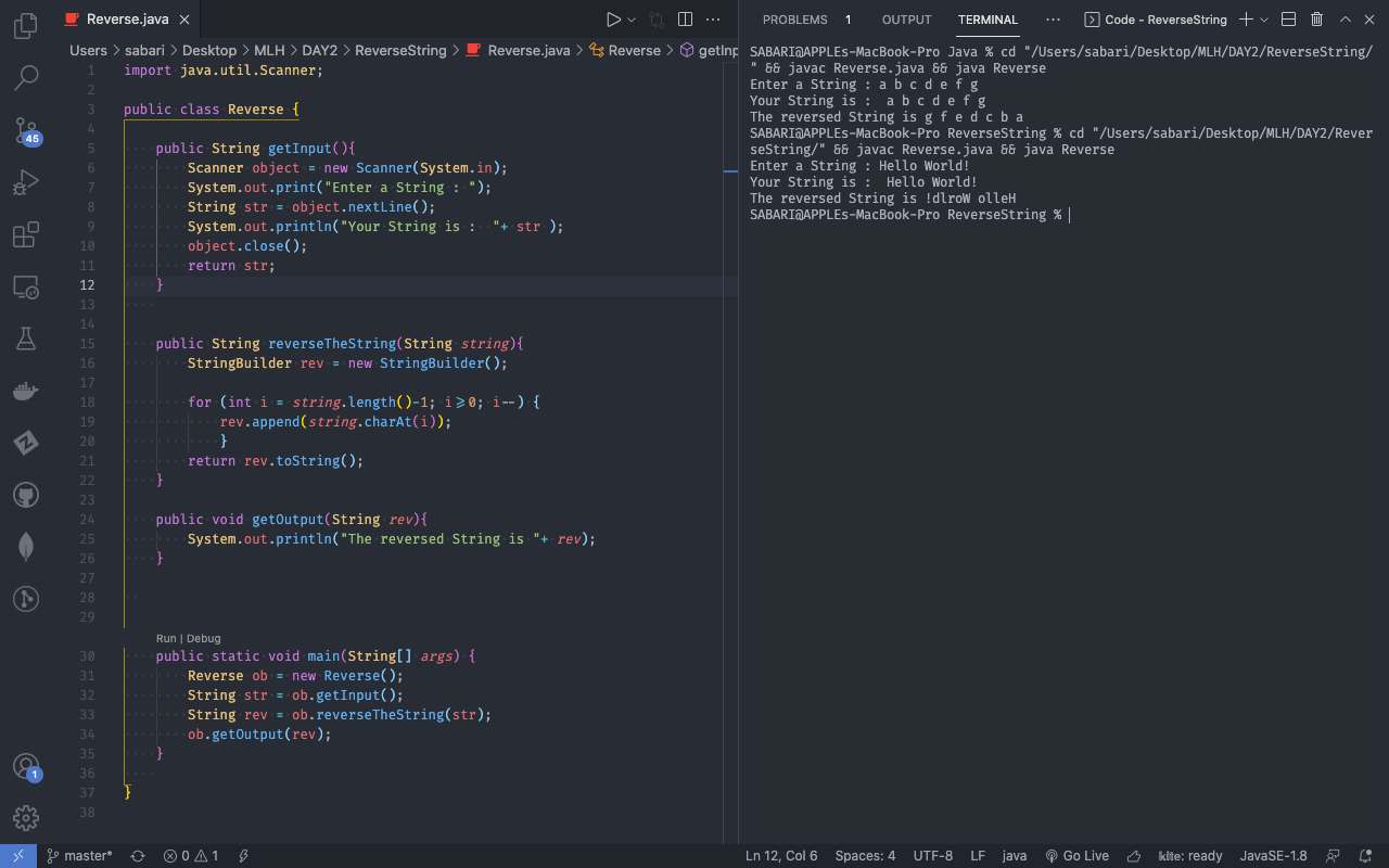 Script To Reverse a String | Devpost