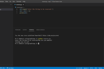 Reverse a string script in python | Devpost
