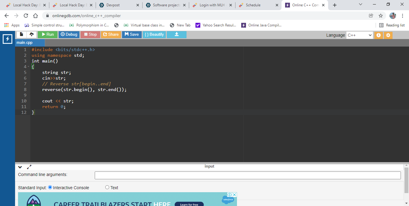 Reverse String | Devpost