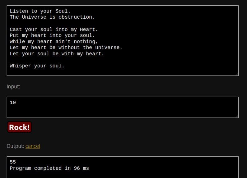 Sum of n Natural Numbers with Rockstar | Devpost