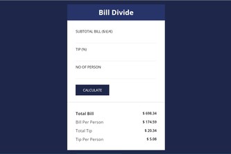 Build a Bill Splitter | Devpost