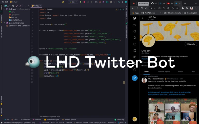 Lhd Build Twitter Bot Devpost 
