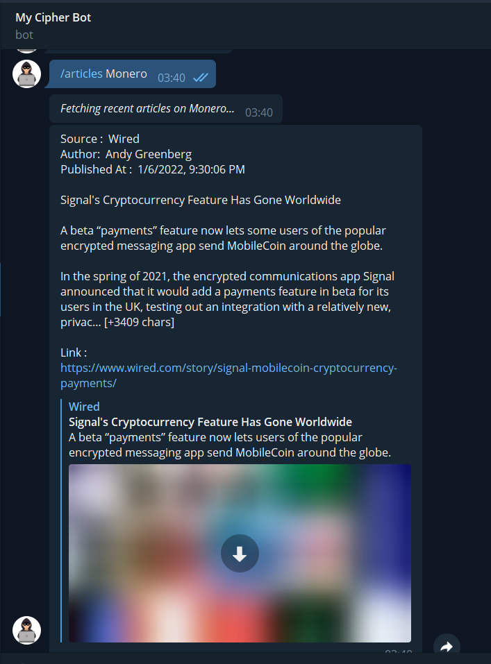 My Cipher Bot Devpost