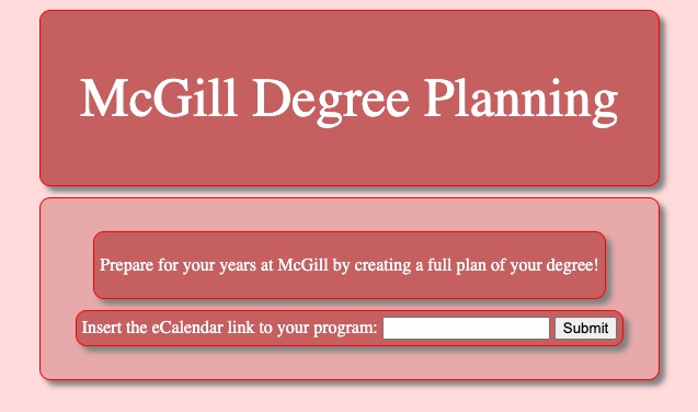 McGill Degree Planner | Devpost