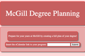 McGill Degree Planner | Devpost