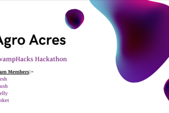 AGRO ACRES | Devpost