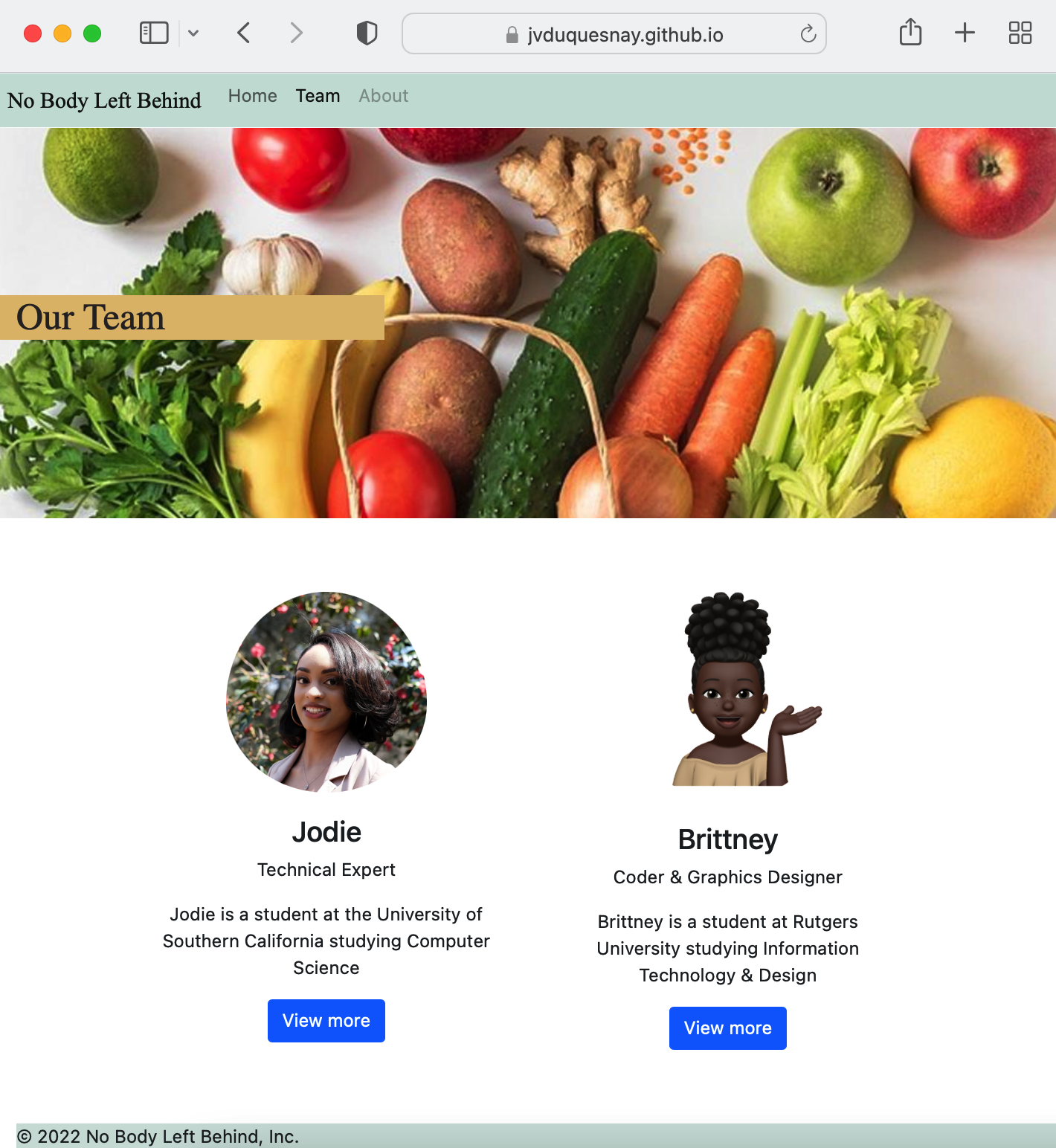 No Body Left Behind | Devpost