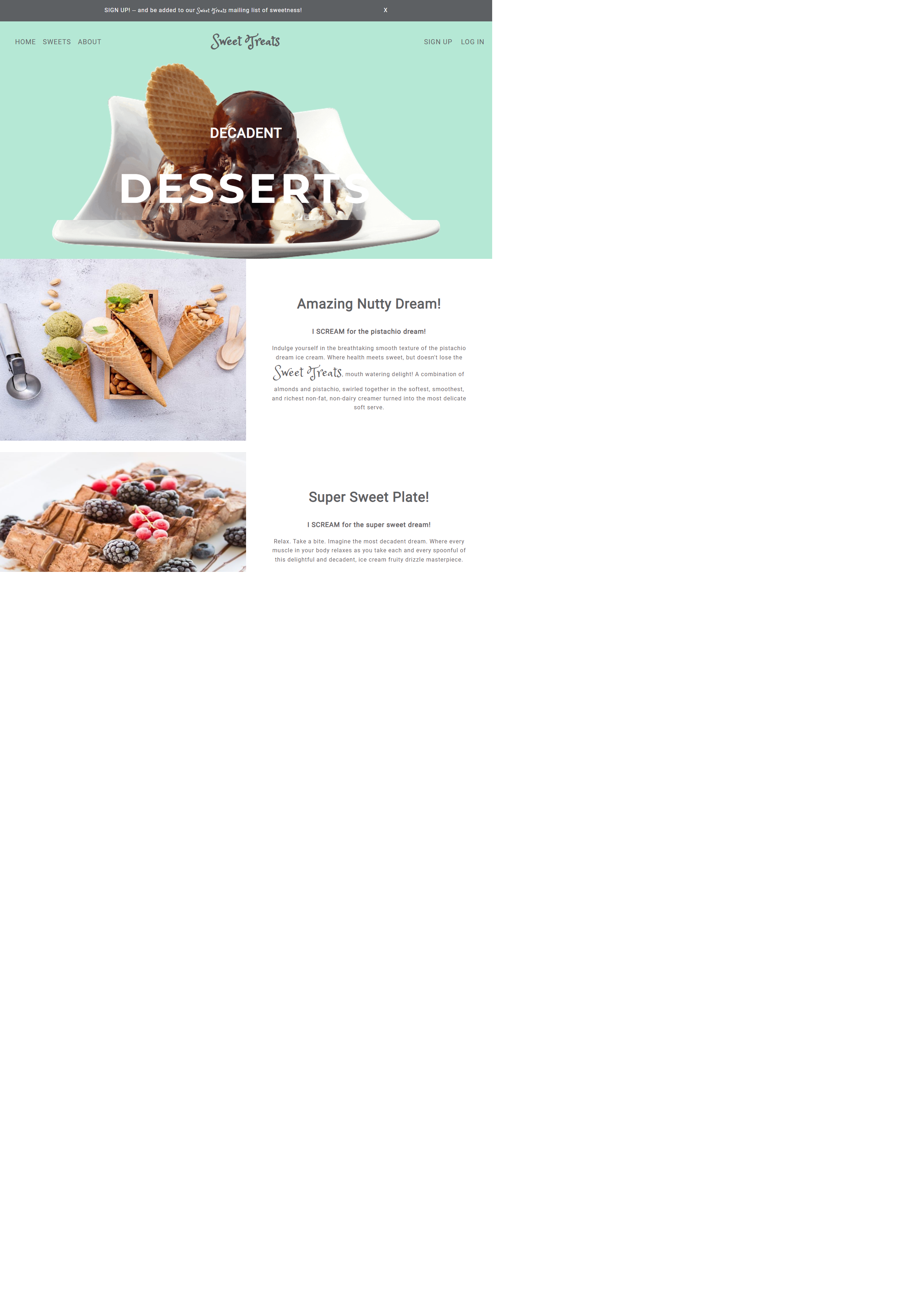 Sweet Treats | Devpost