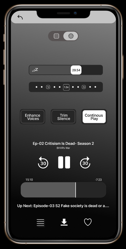 UI design for a podcast app- SUNTE CHALO | Devpost