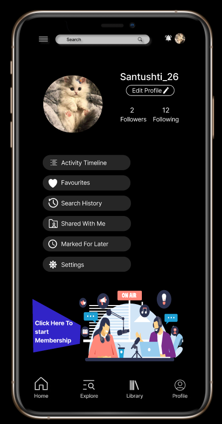 UI design for a podcast app- SUNTE CHALO | Devpost