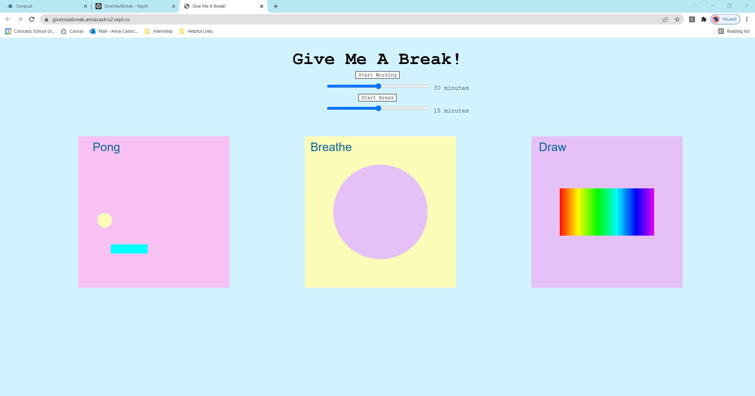 Give Me A Break | Devpost