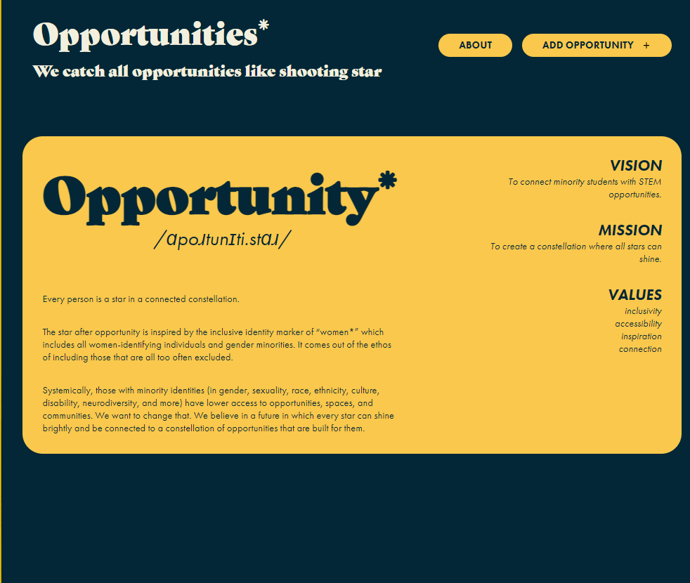 Opportunity* | Devpost