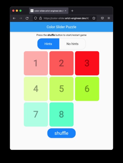 Color Slider Puzzle | Devpost