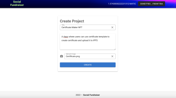 Social Fundraiser | Devpost