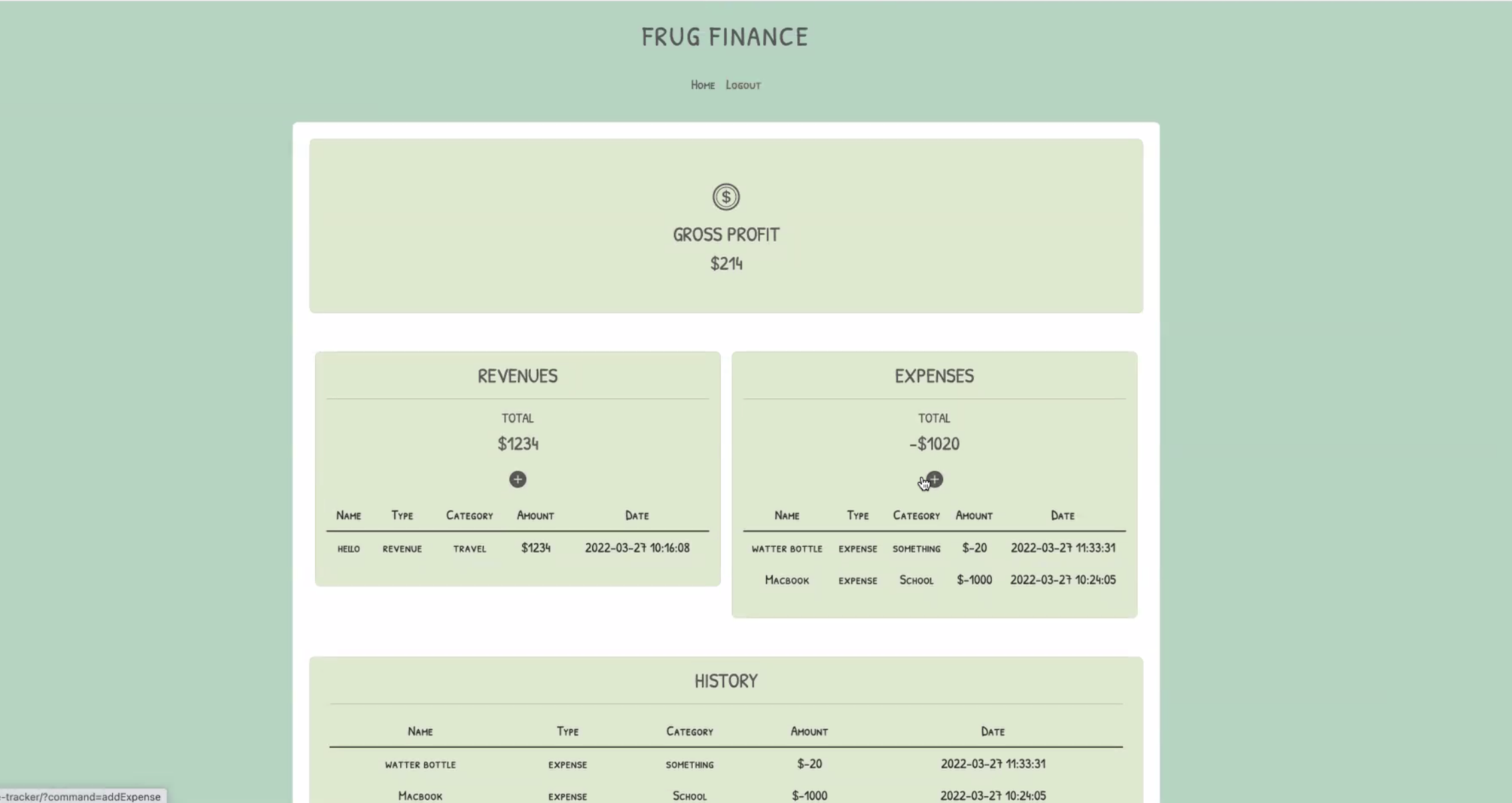 Frug Finance | Devpost