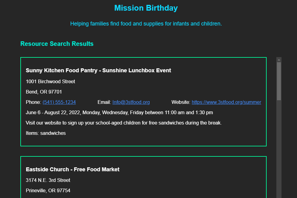 Mission Birthday | Devpost
