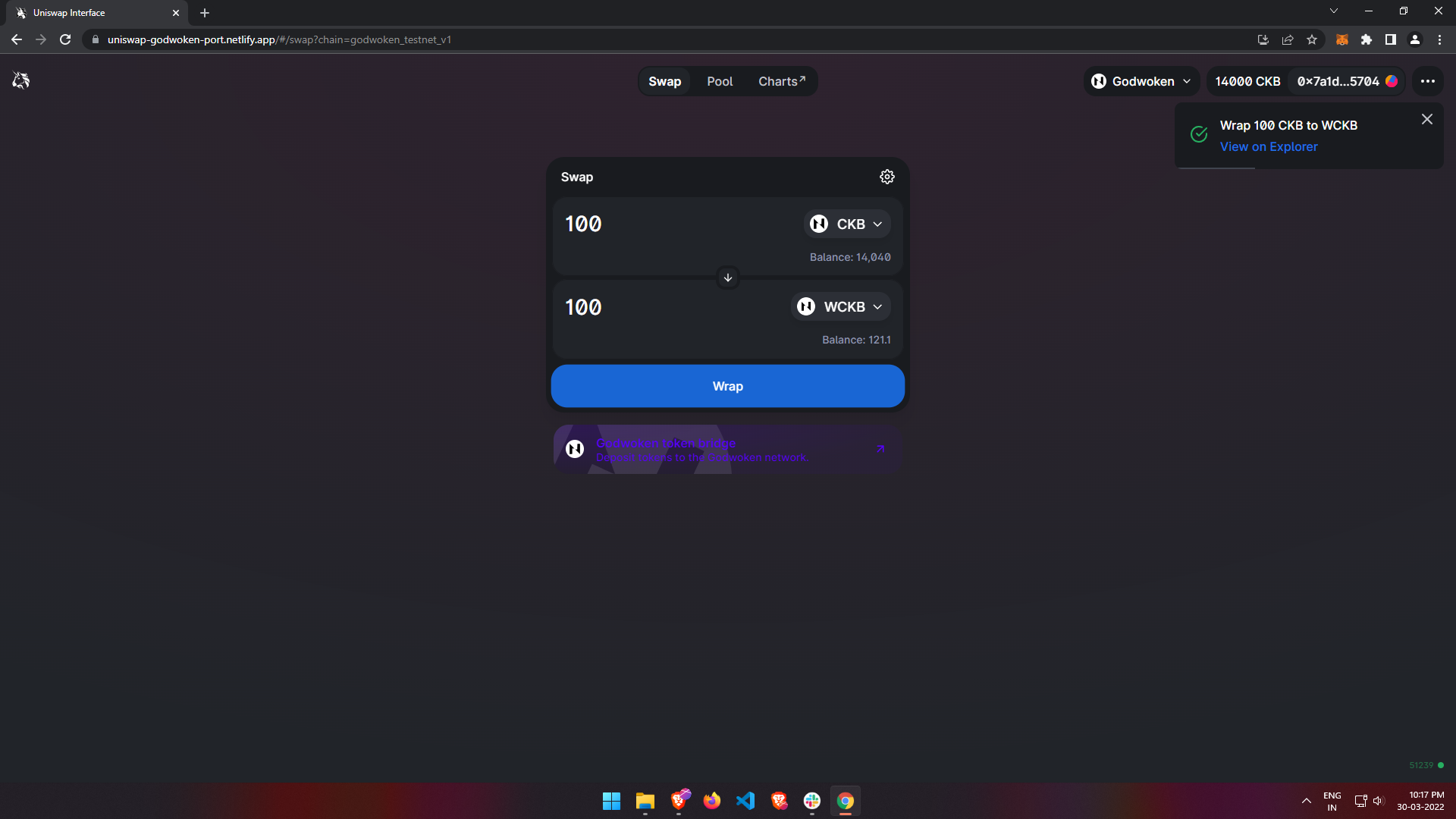 Uniswap Godwoken Port | Devpost