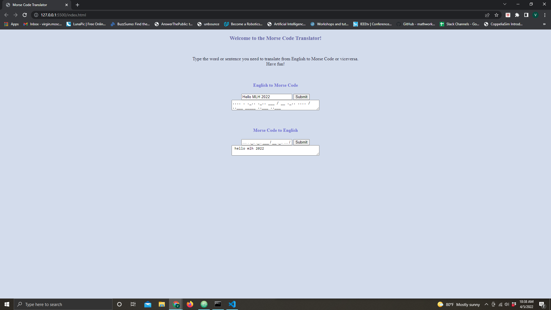 Code Morse Translator | Devpost