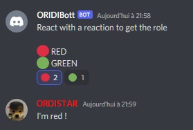 Discord bot reaction | Devpost