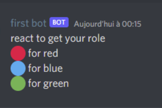 reaction role discord bot | Devpost