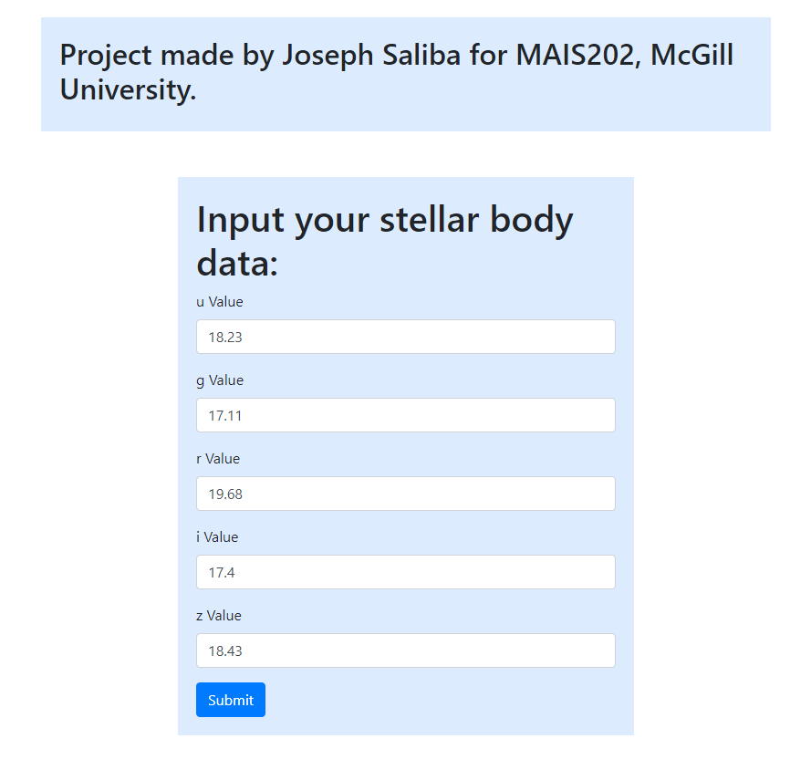 Stellar Classification | Devpost