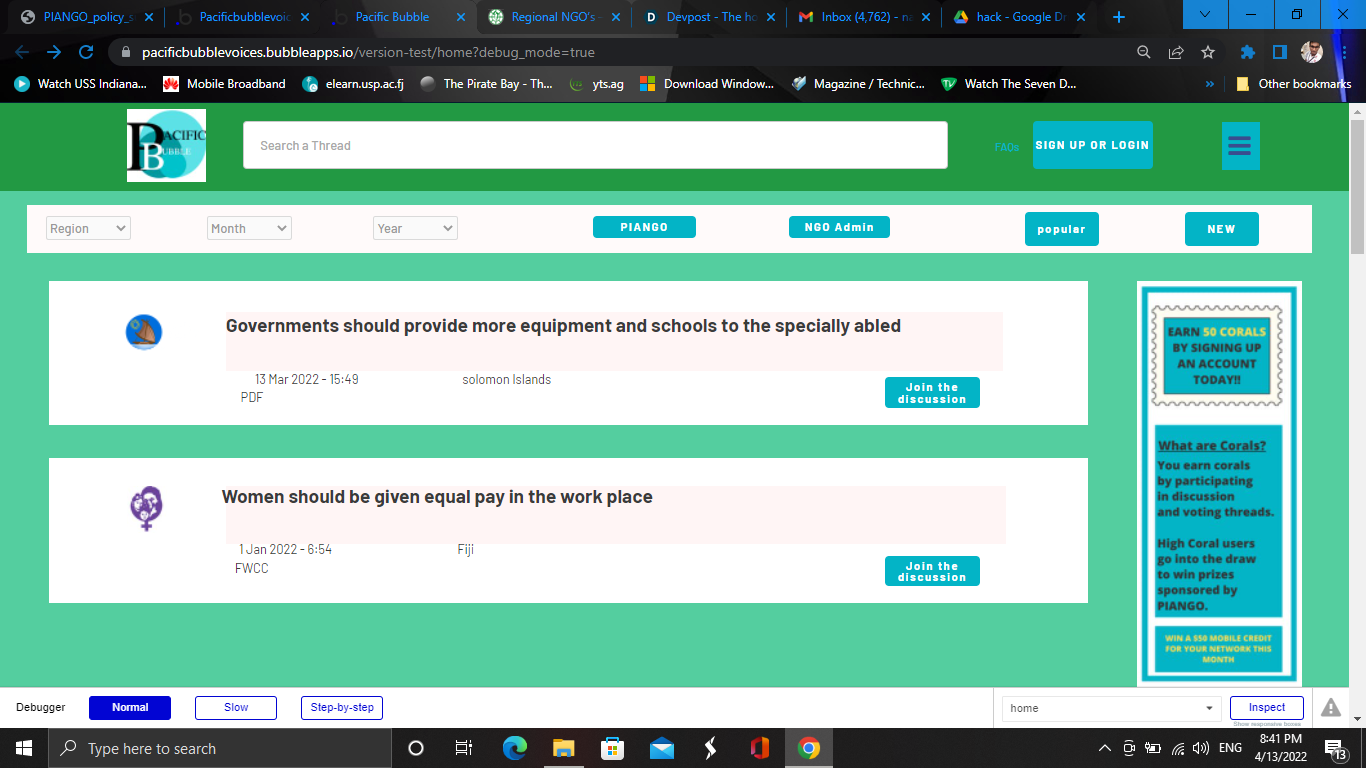 Pacific Bubble | Devpost