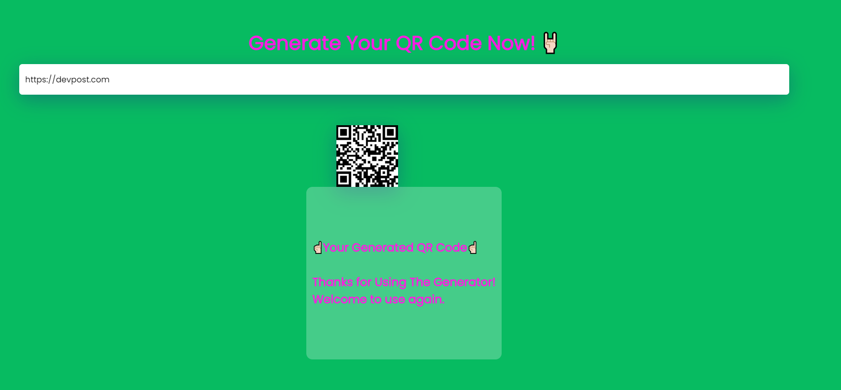 QR Code Generator | Devpost