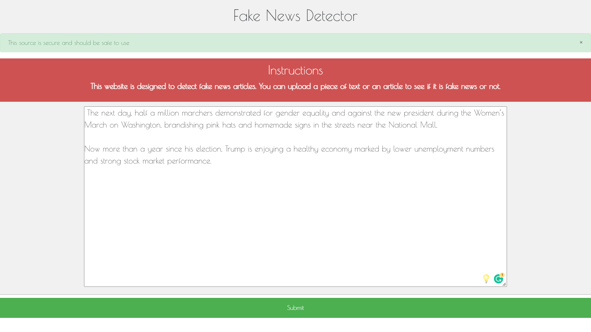 Trios Fake News Detector | Devpost
