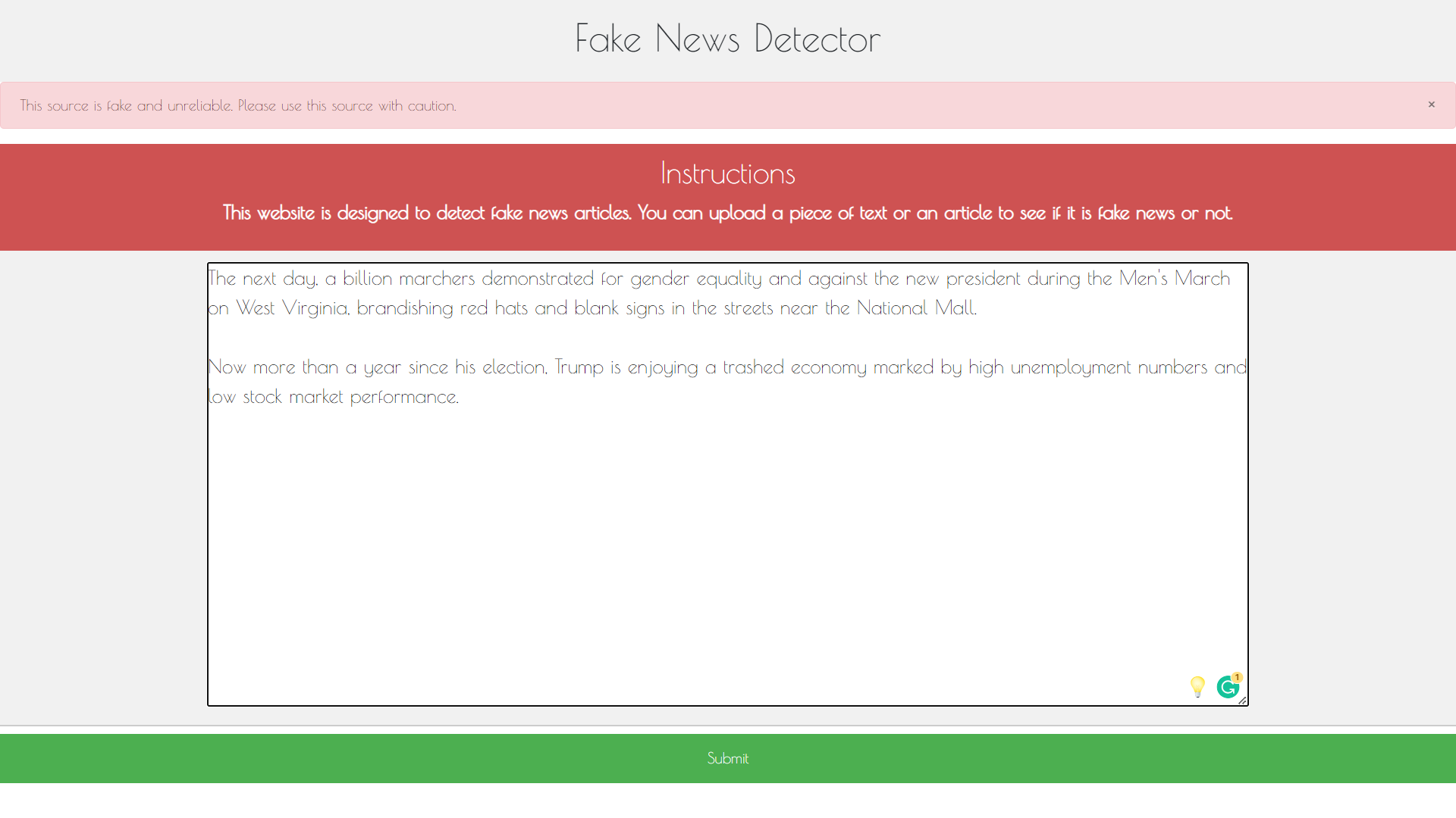 Trios Fake News Detector | Devpost