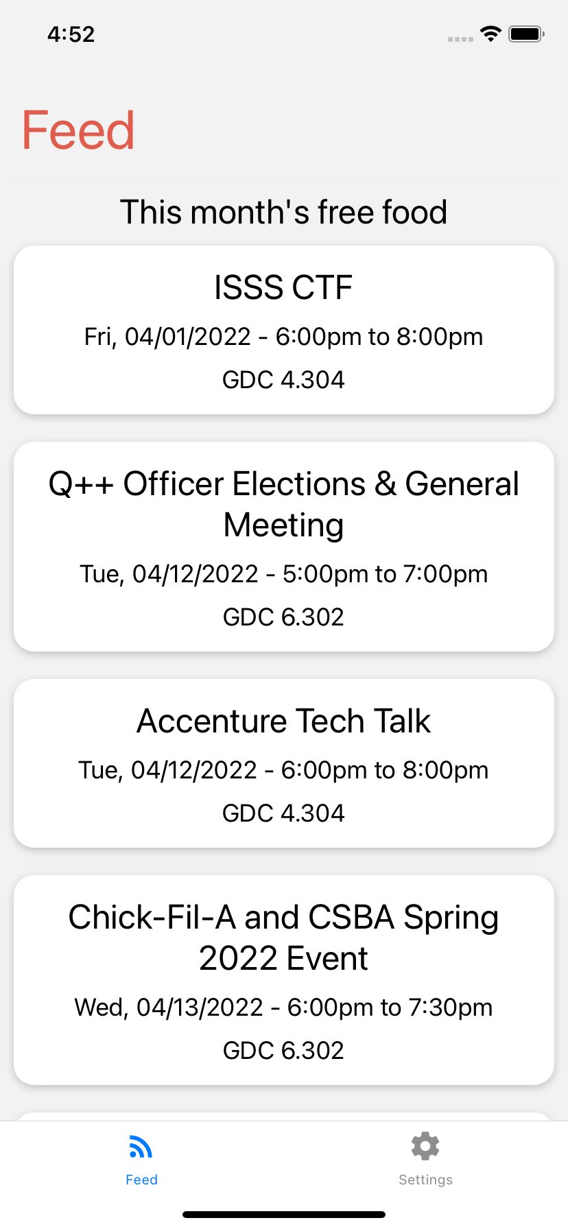 UT Free Food Finder | Devpost