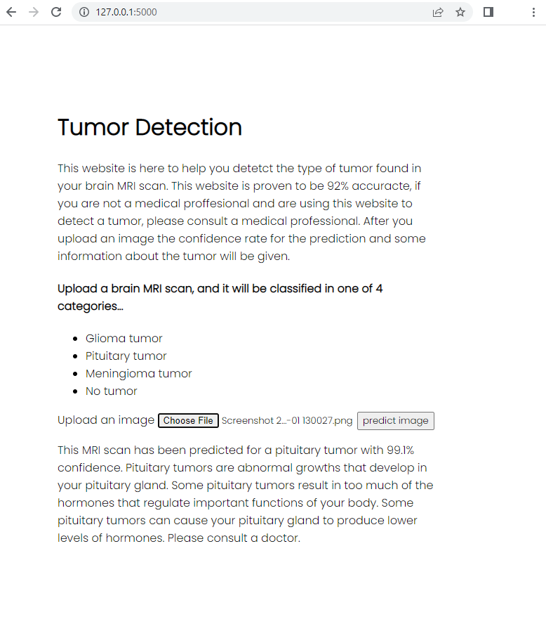 Brain MRI tumor classification | Devpost