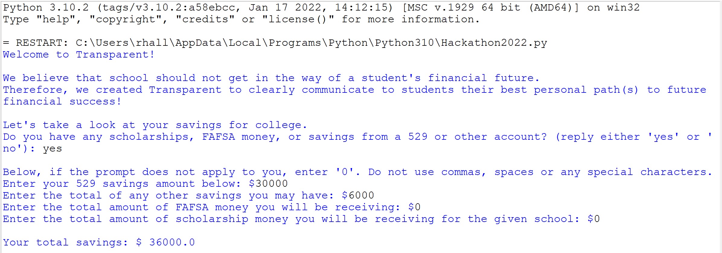 Transparent - Student Finance | Devpost