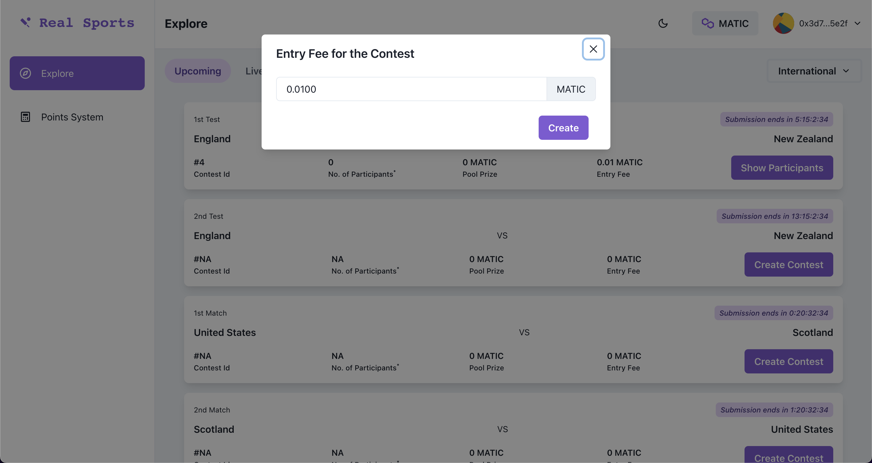 Real Sports Dapp | Devpost