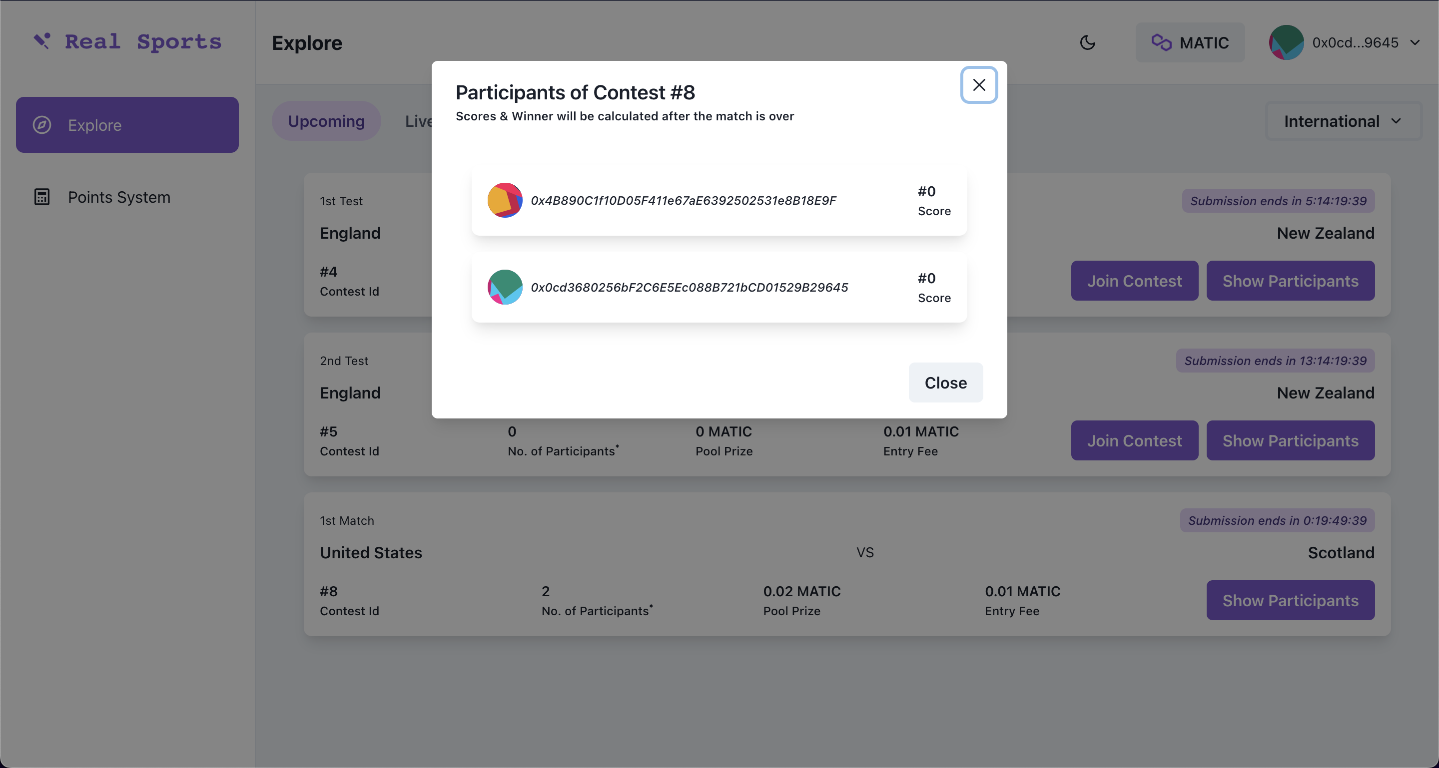 Real Sports Dapp | Devpost