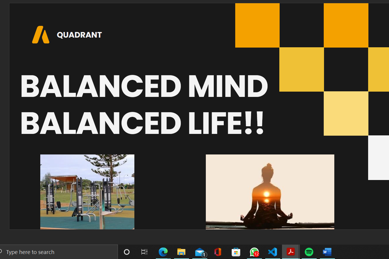 BALANCED MIND BALANCED LIFE!! | Devpost