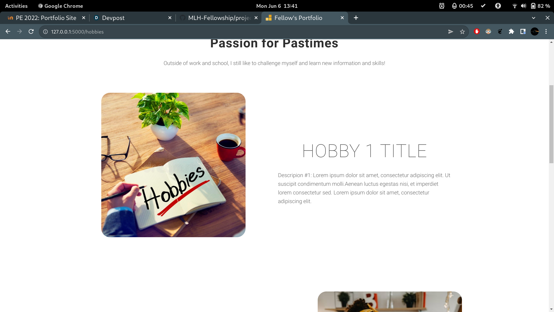 Portfolio Page | Devpost