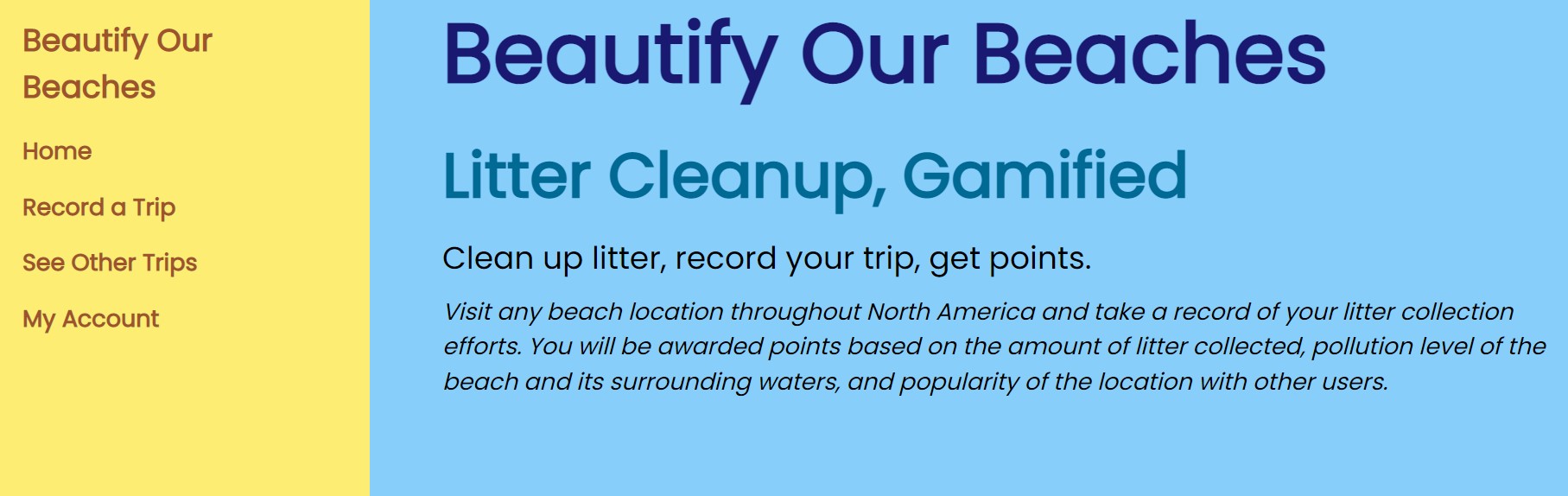 Beautify Our Beaches | Devpost