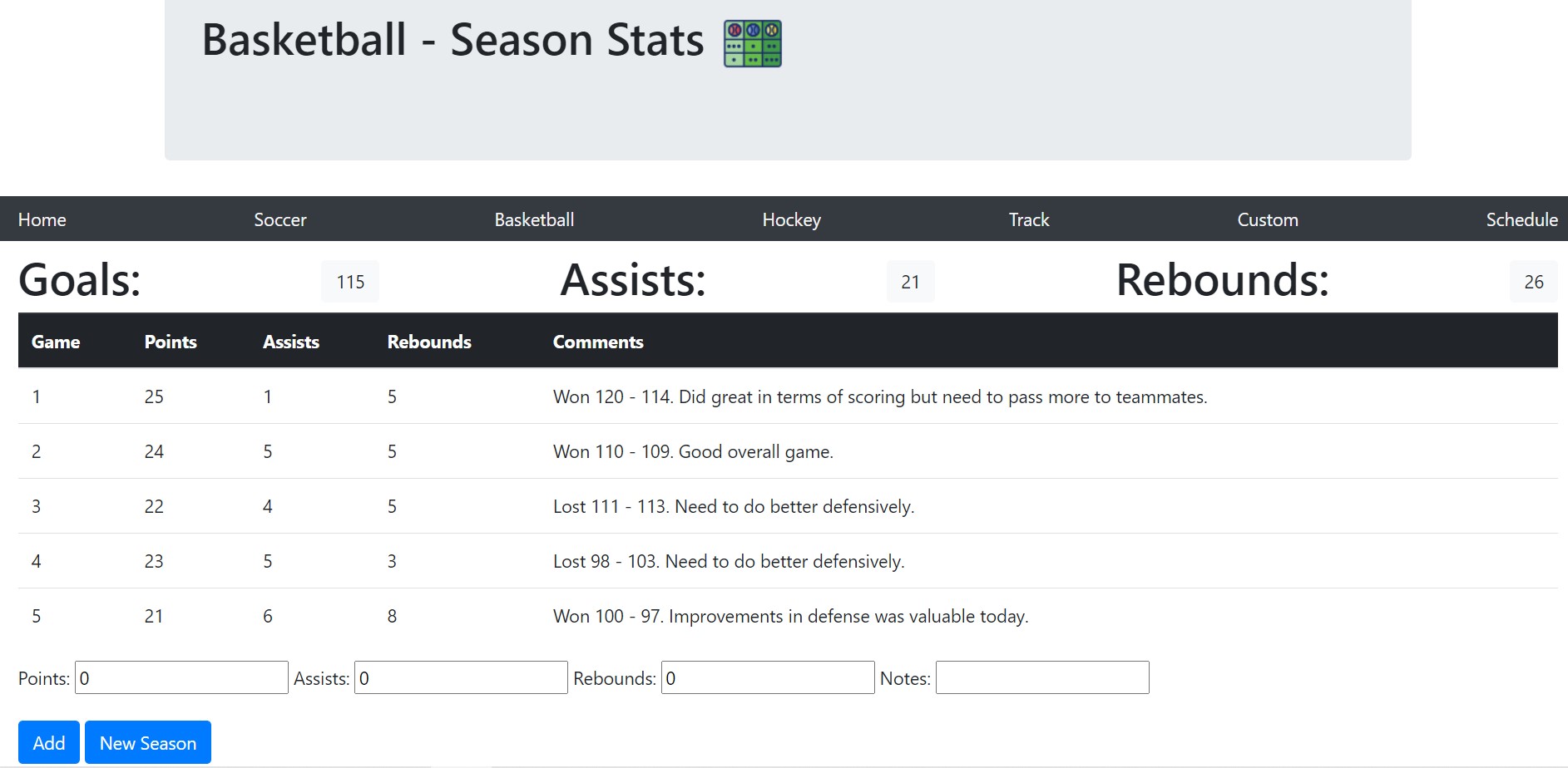 Sports Tracker: Track Your Extracurricular Activities | Devpost
