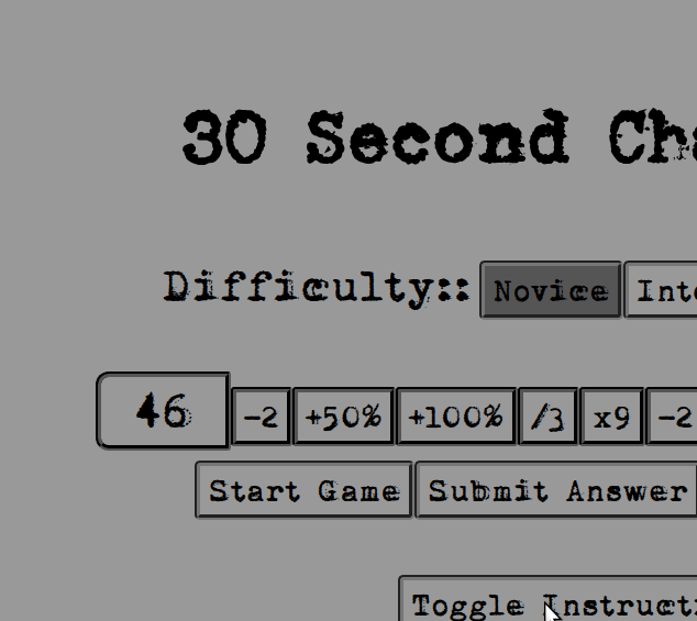 Thirty Second Challenge | Devpost