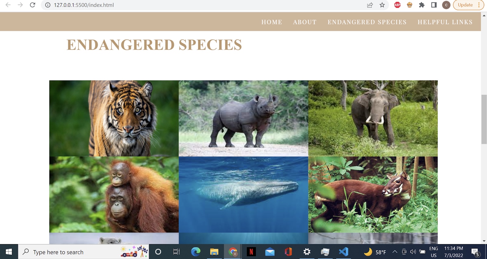 Environmental Hack - Endangered Species | Devpost