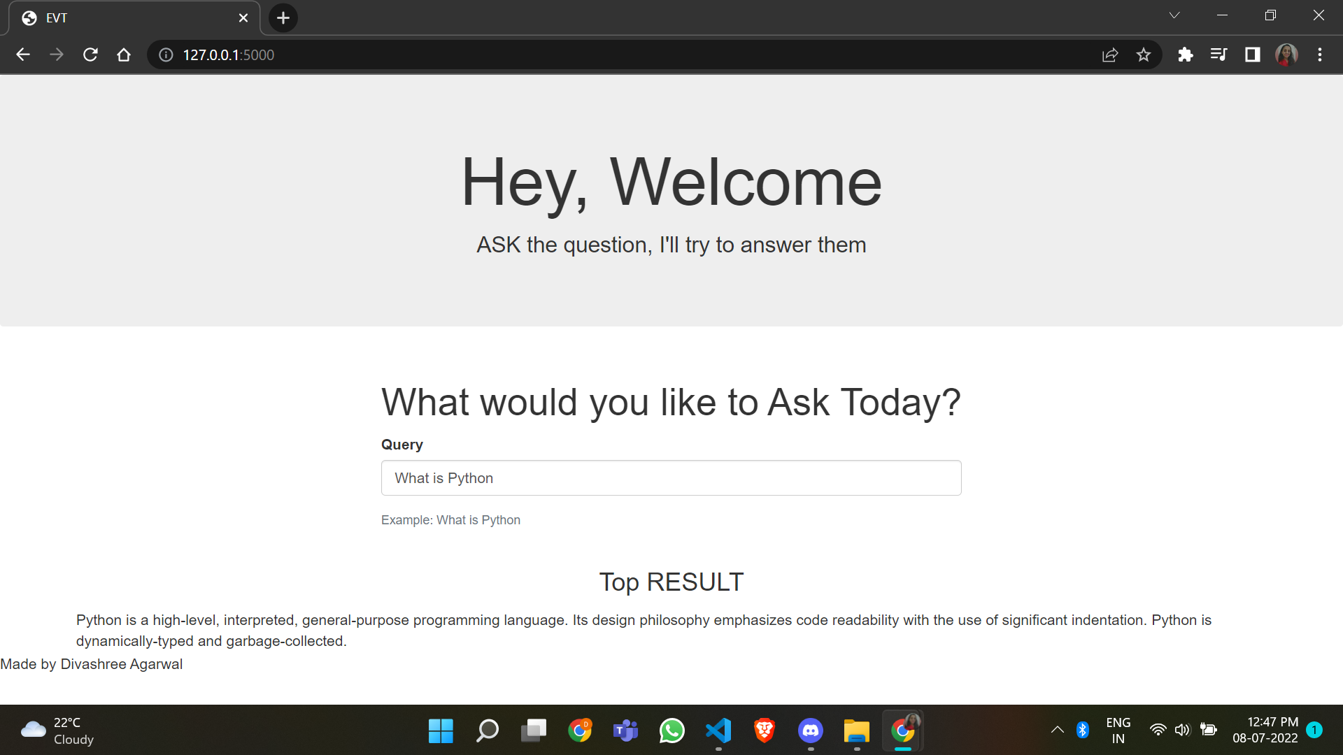 Personal Chat Assistant | Devpost