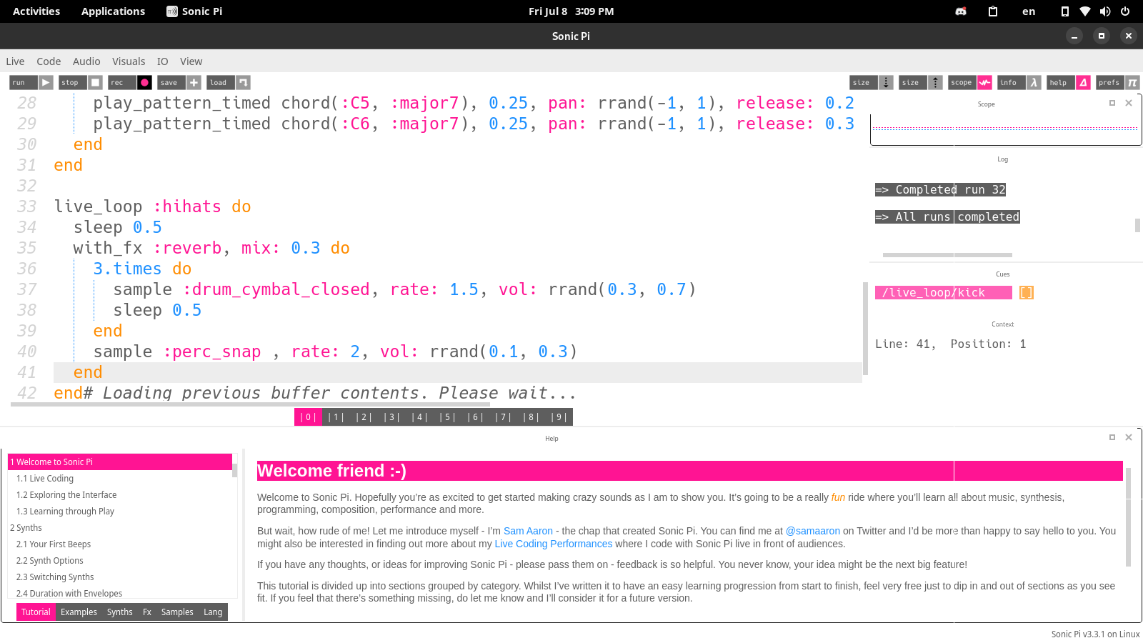 Creating music using sonic py | Devpost