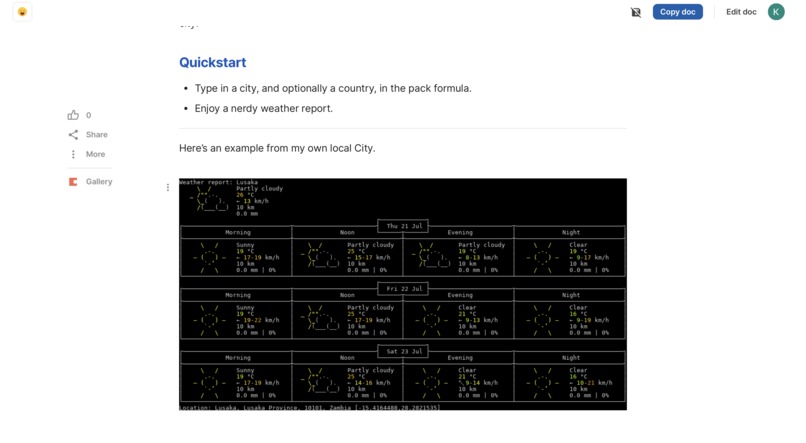 Ascii Weather | Devpost