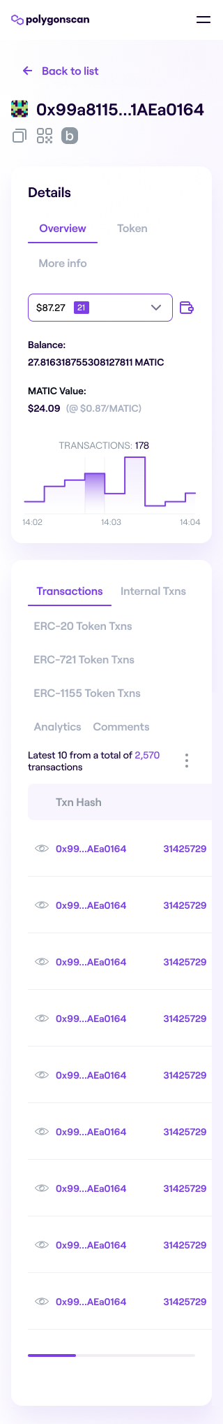 Transaction Explorer Polygon | Devpost
