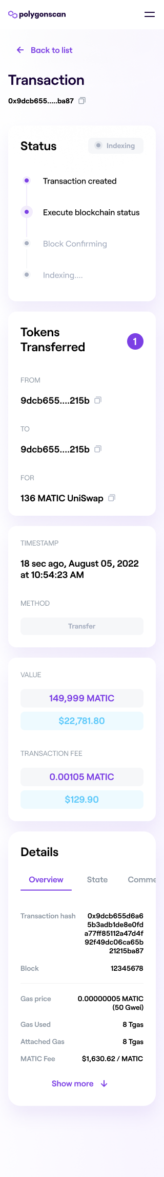 Transaction Explorer Polygon | Devpost