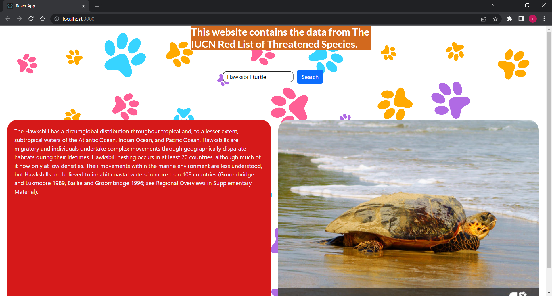 Endanger Species Finder | Devpost
