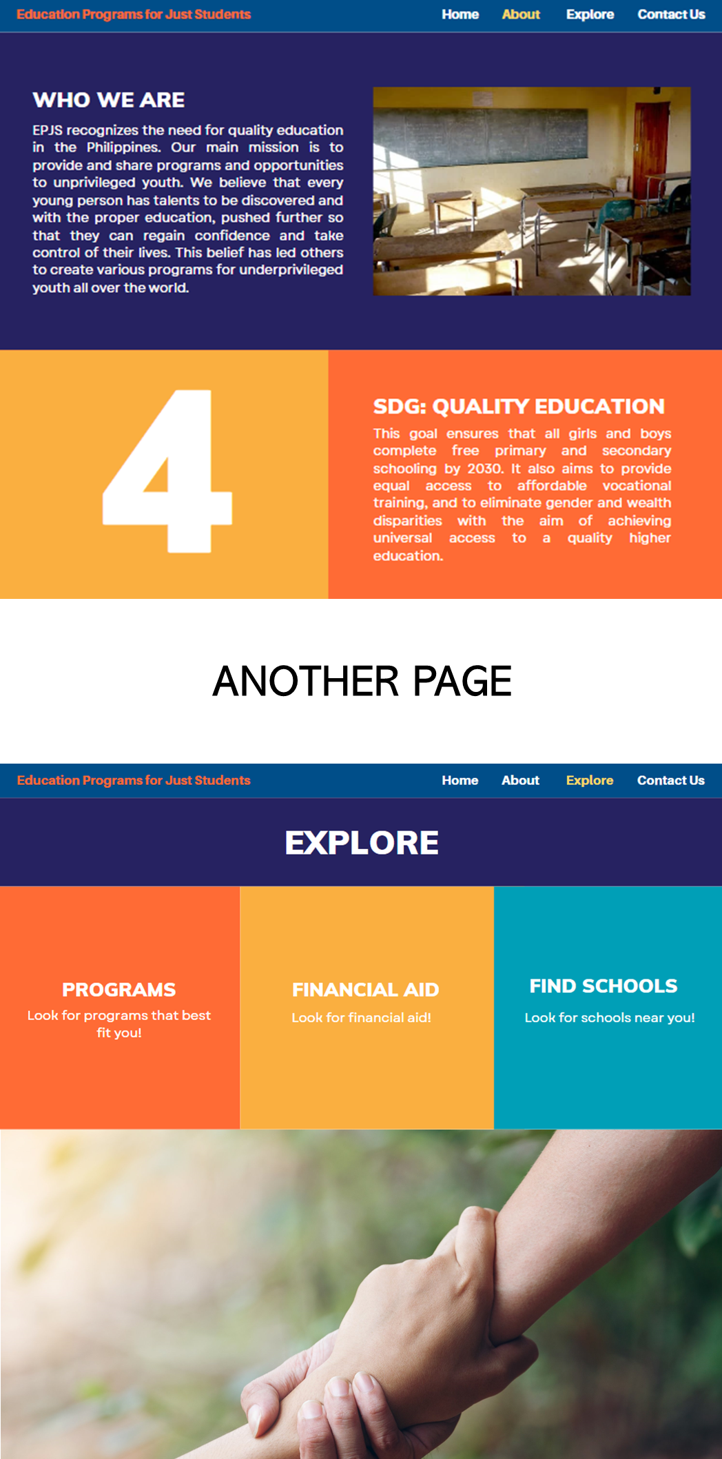 Education Programs for Just Students | Devpost